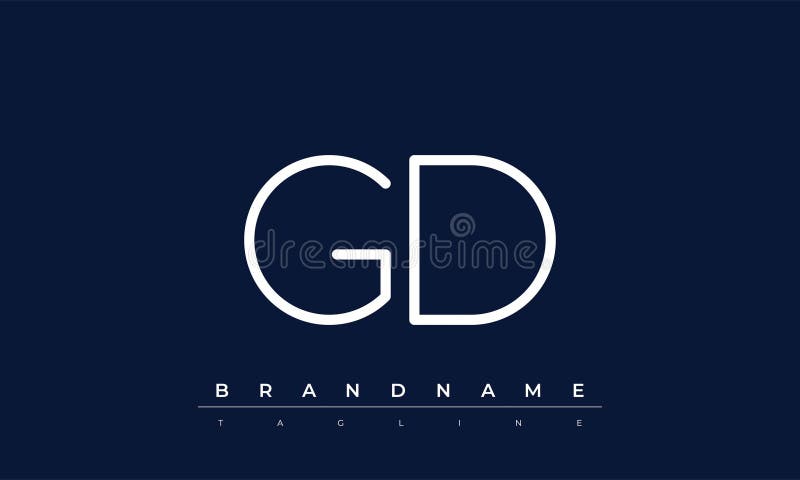 Creative GD Letter Initial Logo Vector Image Stock Vector ...