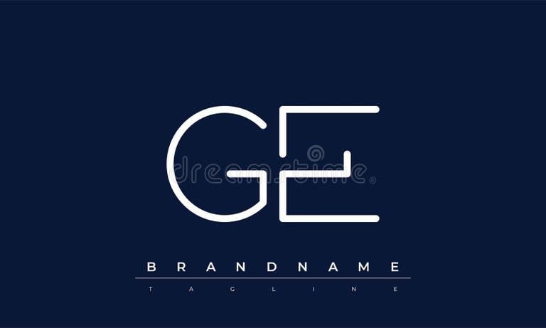 Creative GE Letter Initial Logo Vector Image Stock Vector ...
