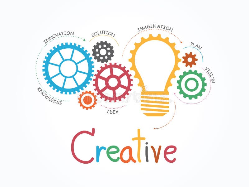 Creative Gear Concept Logo Design Template Stock Vector - Illustration ...