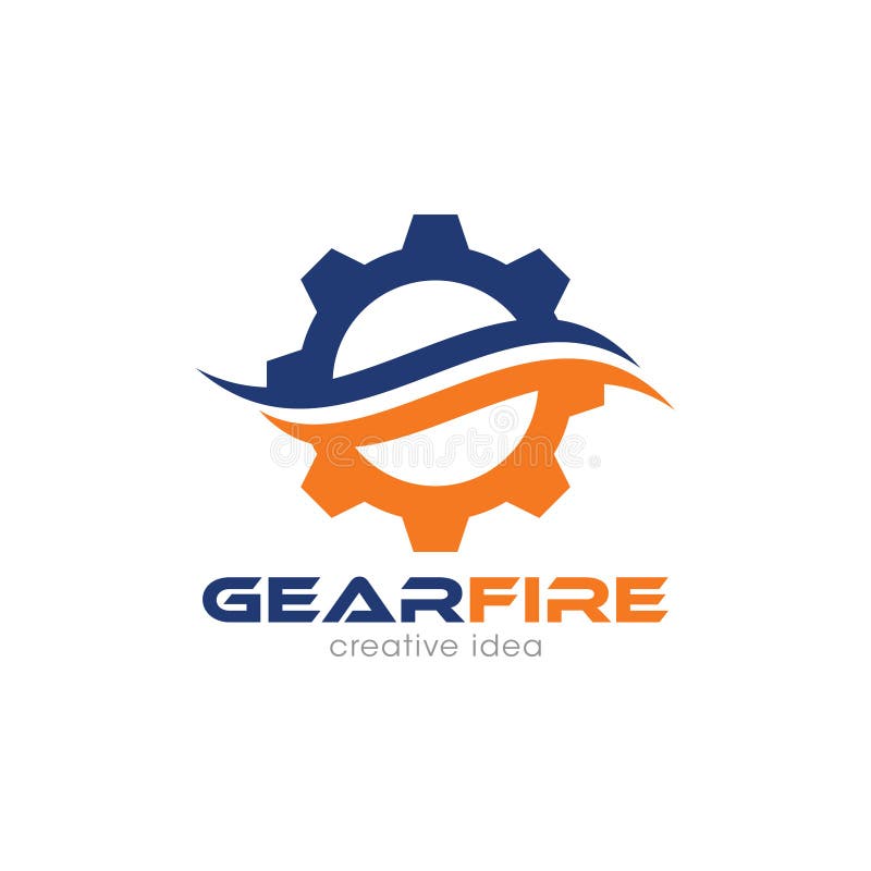 Creative Gear Concept Logo Design Template Stock Vector - Illustration ...