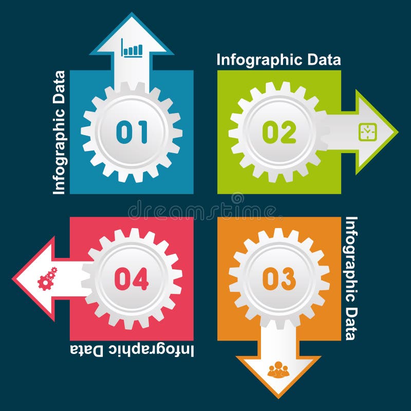 Creative Gears Info-graphics Options Banner Stock Vector - Illustration ...