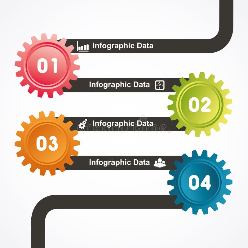 Creative Gears Info-graphics Options Banner Stock Vector - Illustration ...