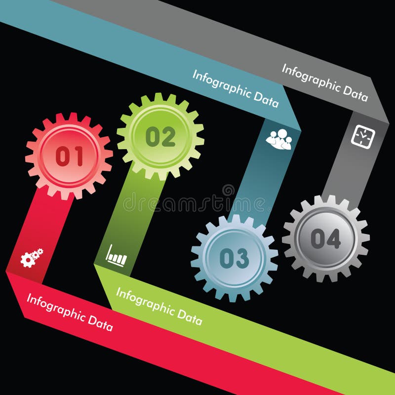 Creative Gears Info-graphics Options Banner Stock Vector - Illustration ...