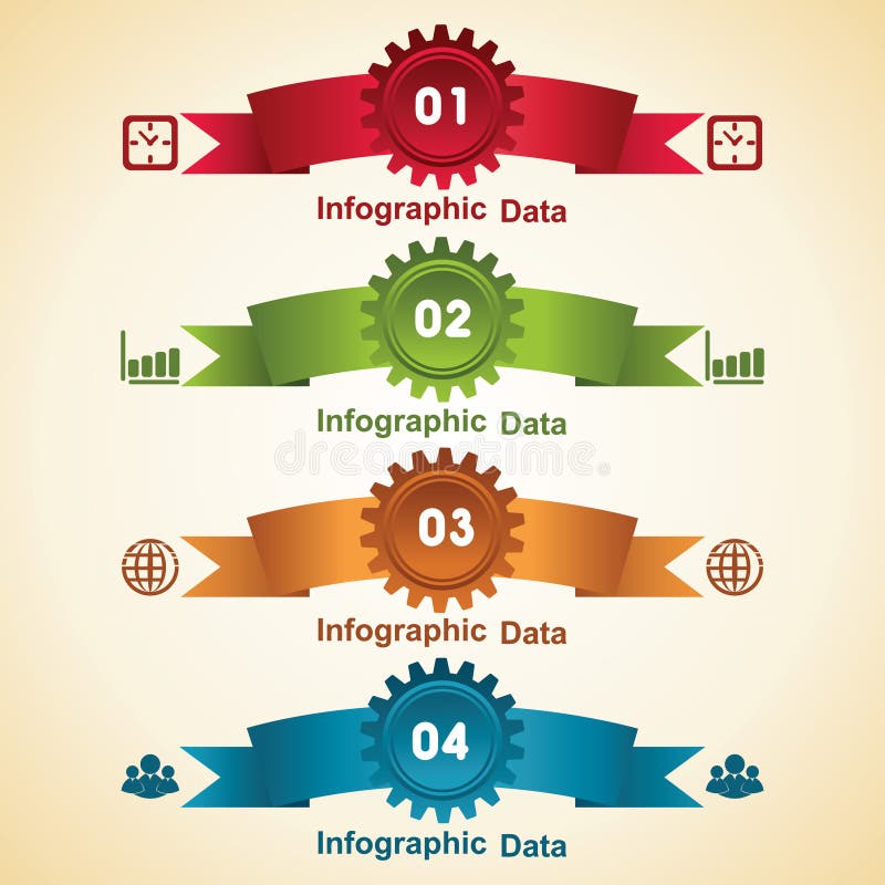 Creative Gears Info-graphics Options Banner Stock Vector - Illustration ...