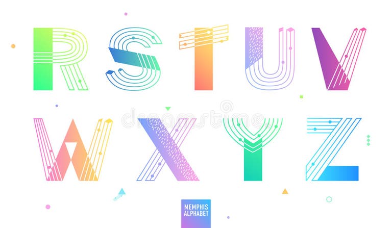 Memphis Typeface Stock Illustrations – 612 Memphis Typeface Stock ...