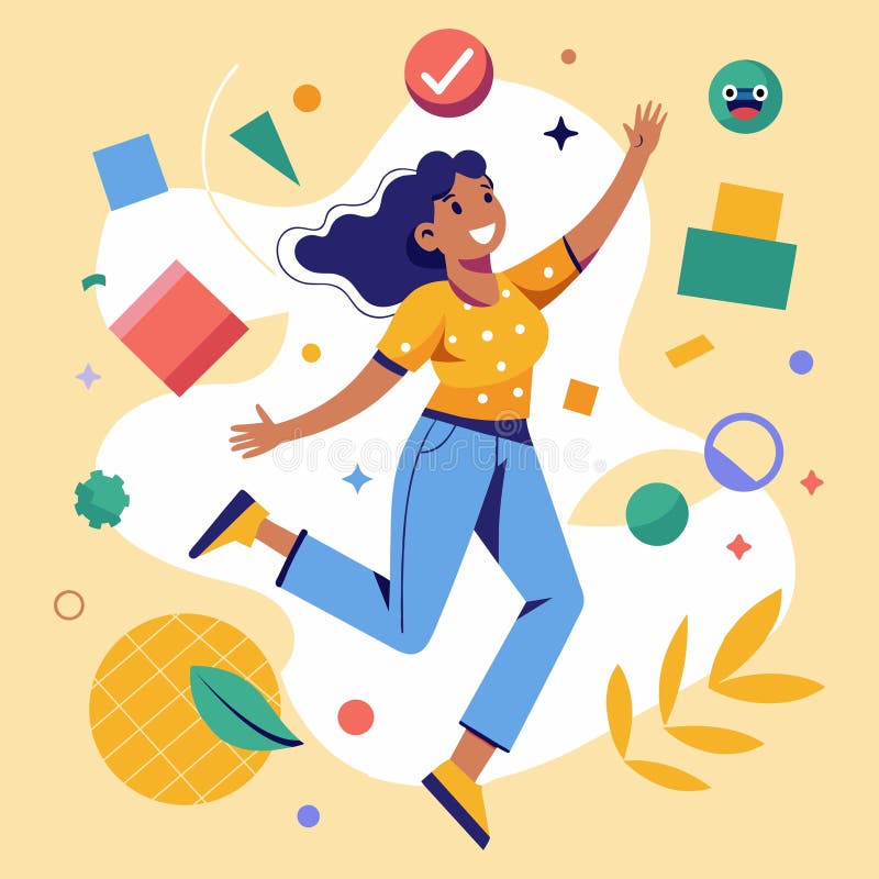 Social Media Influencer Female Character Illustration Stock Vector ...