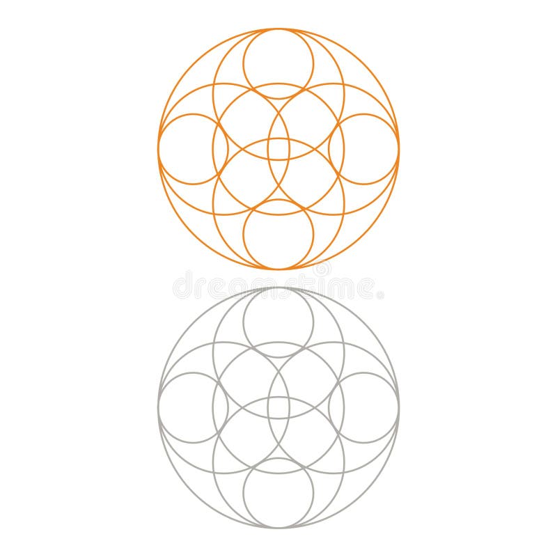 Circles Inside Big Circle Sign Symbol Logo Stock Vector - Illustration ...