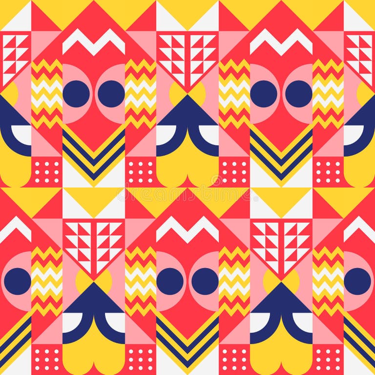 Creative Geometric Colorful Patterns Stock Vector - Illustration of isolated, graphic: 258796540