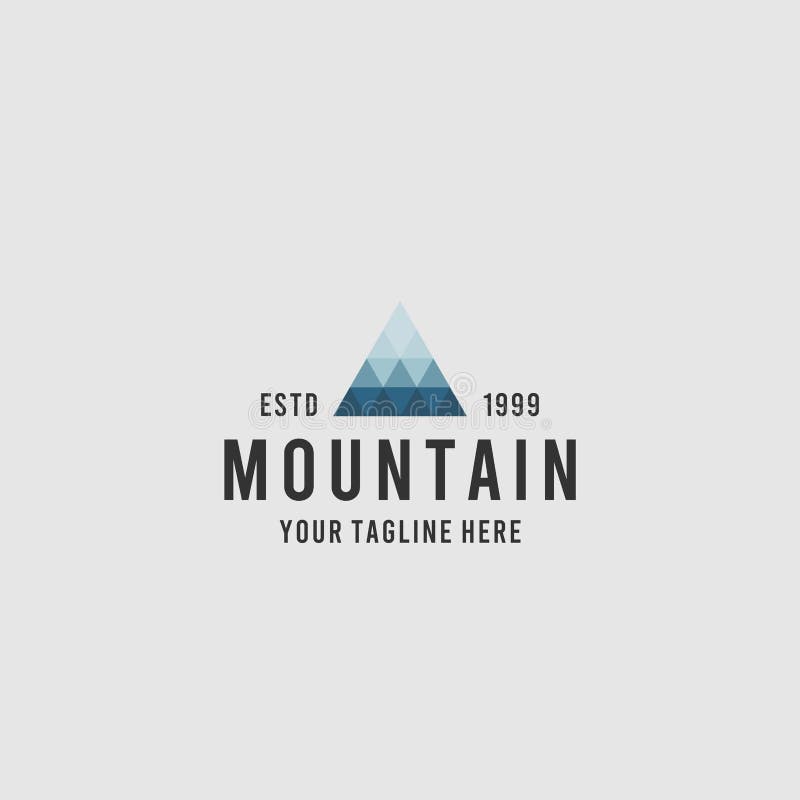 Creative Geometric Mountain Logo Design Stock Illustration ...