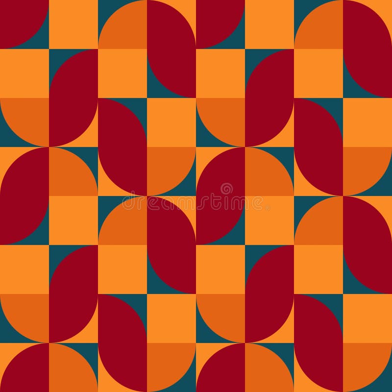 Geometry Abstract Semicircle Seamless Pattern Stock Illustration ...
