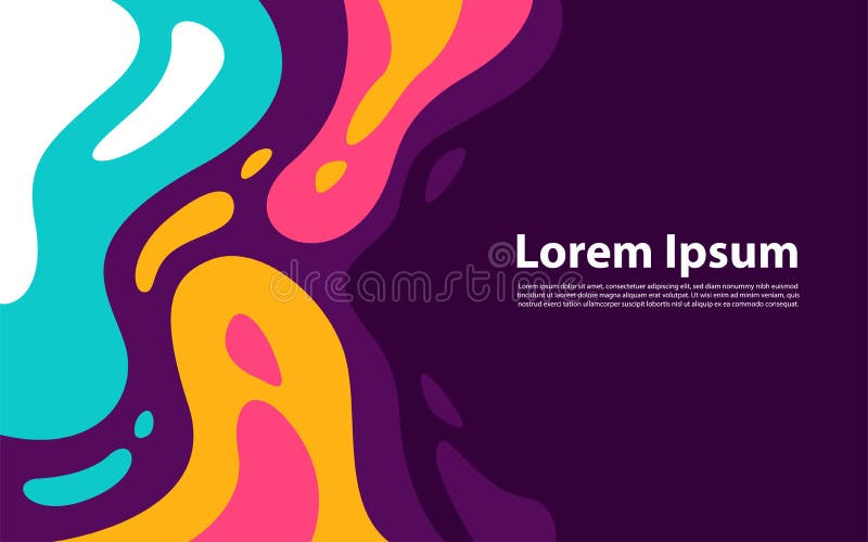 Creative Geometric. Trendy Fluid Flow Gradient Shapes Composition Stock ...