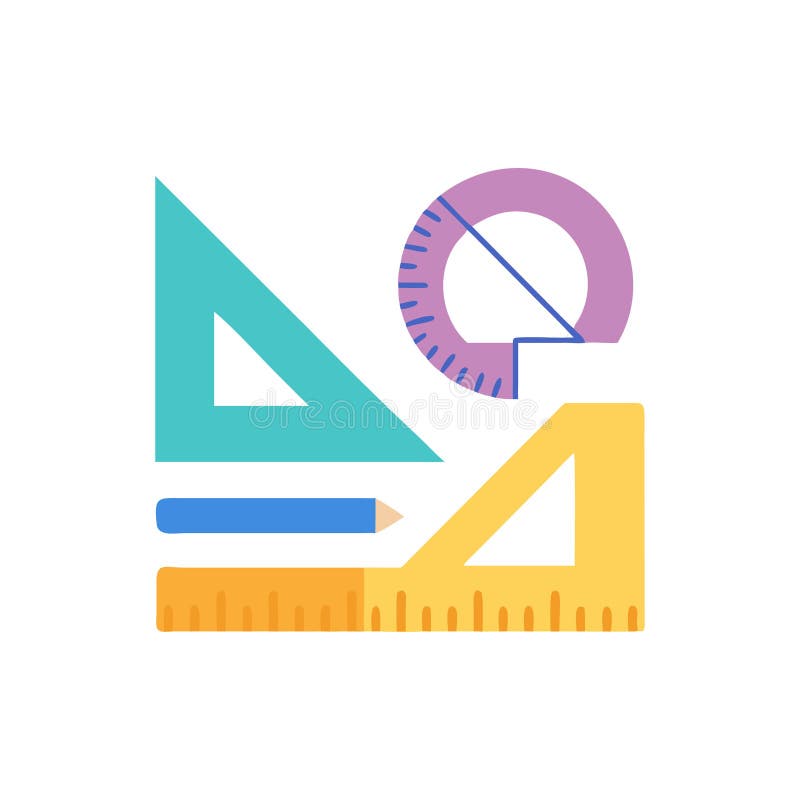 Creative Geometry Set Illustration Icon Stock Illustration ...