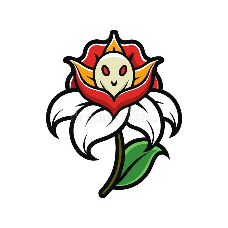 Creative Ghost Flower Illustration One Stock Illustration ...