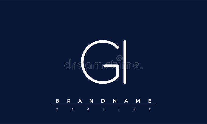 Creative GI Letter Initial Logo Vector Image Stock Vector ...