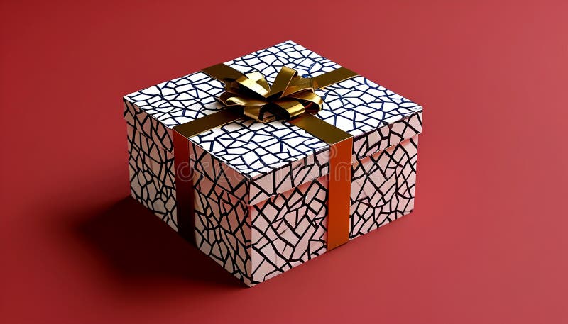Creative Gift Box Design with Elegant Patterns and Festive Bow Against ...