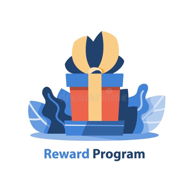 Reward Program Landing Page. E-commerce Concept with Cartoon People ...