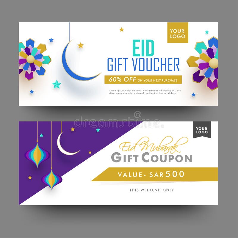 Creative Gift Voucher or Coupon Template. Stock Illustration ...