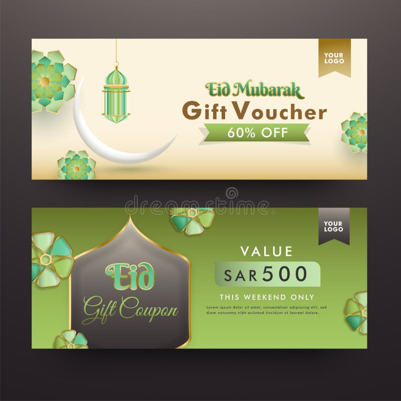Creative Gift Voucher or Coupon Template. Stock Illustration ...