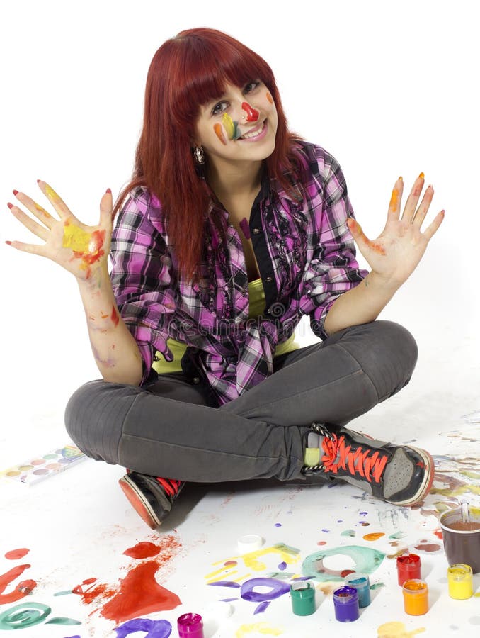 The creative girl stock photo. Image of girl, happy, joyful - 21394264