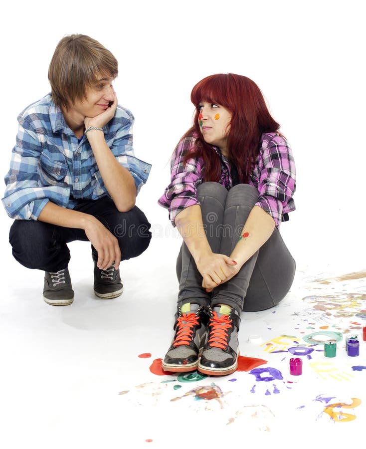 The creative girl stock image. Image of color, drawing - 21394189