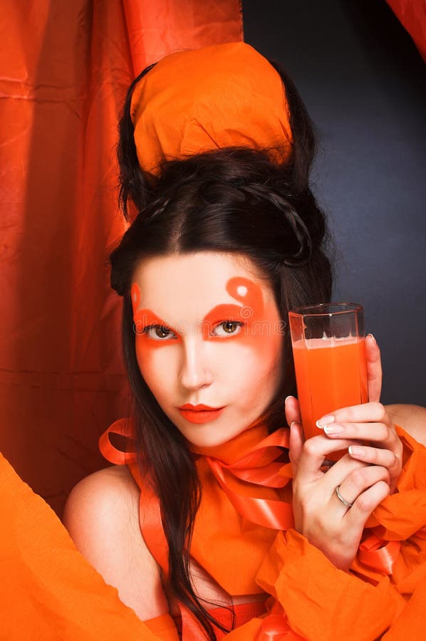 Creative girl. stock photo. Image of female, lady, head - 37758606