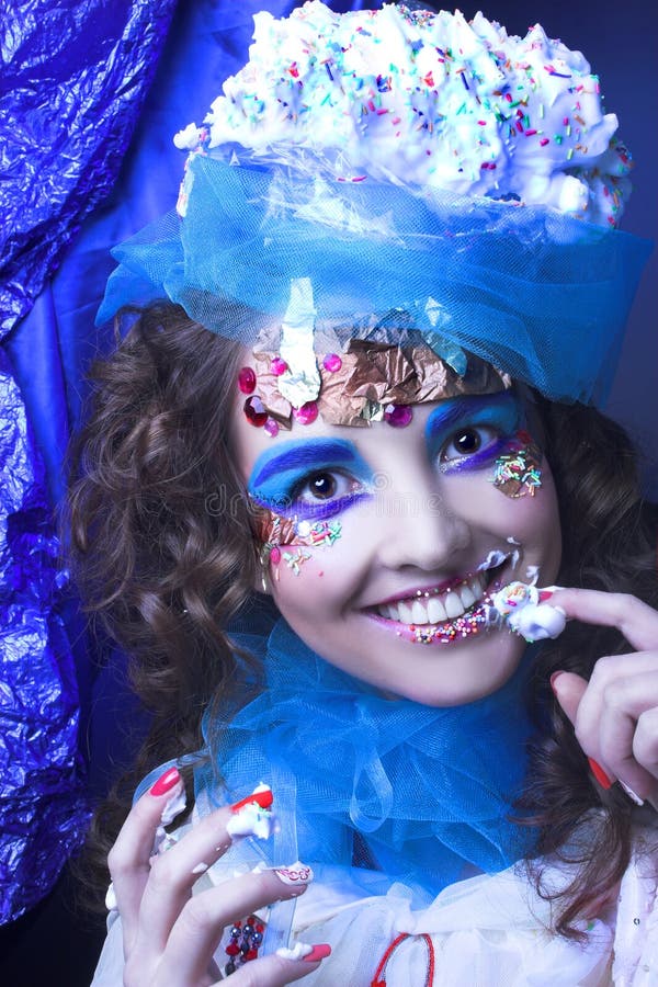 Creative girl. stock image. Image of beauty, cream, lady - 37759651