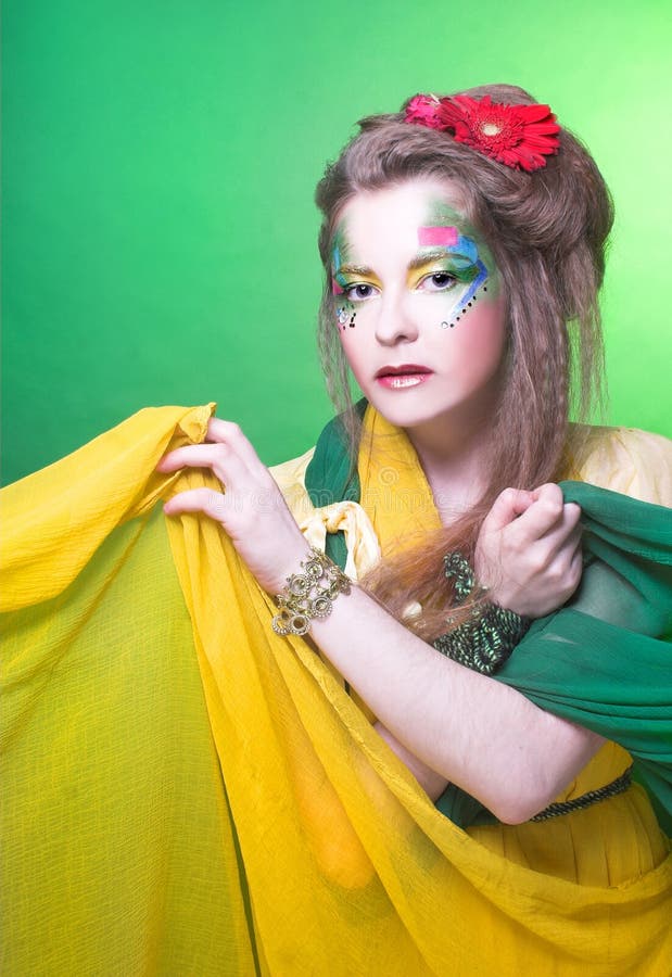 Creative girl. stock photo. Image of beautiful, holiday - 37759790