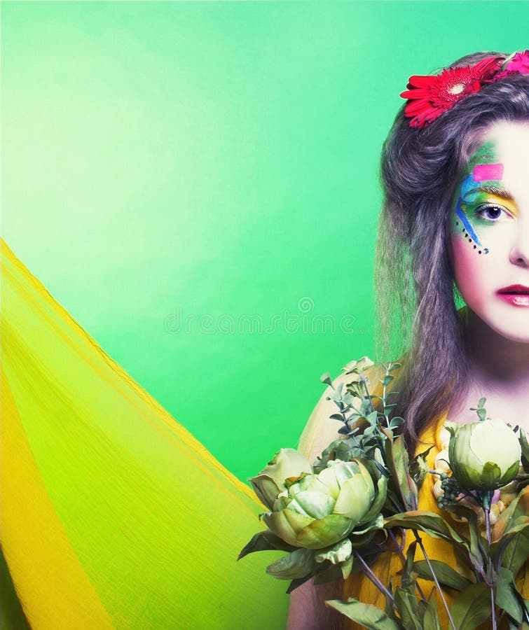 Creative girl. stock image. Image of caucasian, beauty - 37947943