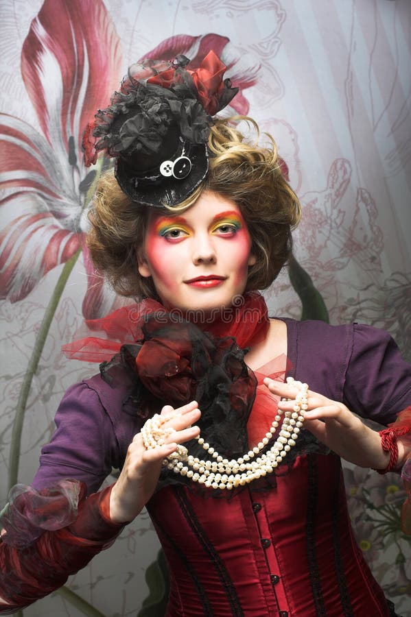 Creative girl stock photo. Image of fantasy, beauty, beads - 39951724