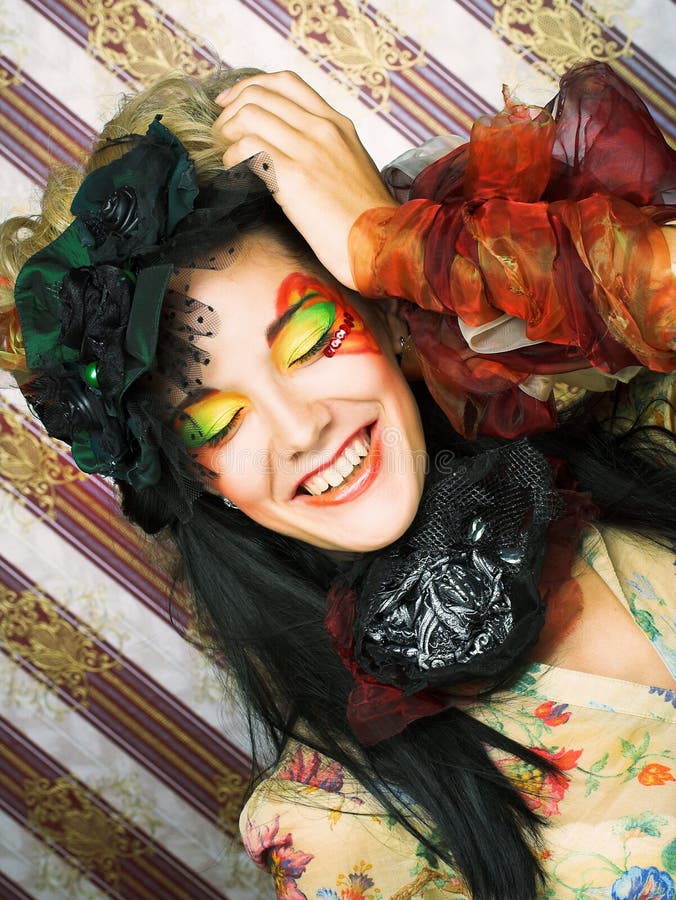 Creative girl. stock photo. Image of cosmetics, face - 40648946