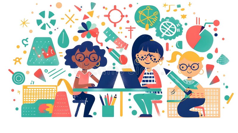 Creative Girls Collaborate on Exciting Projects, Designing Innovative ...