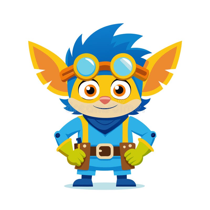 Creative Gizmo the Gadgeteer Character Stock Vector - Illustration of ...