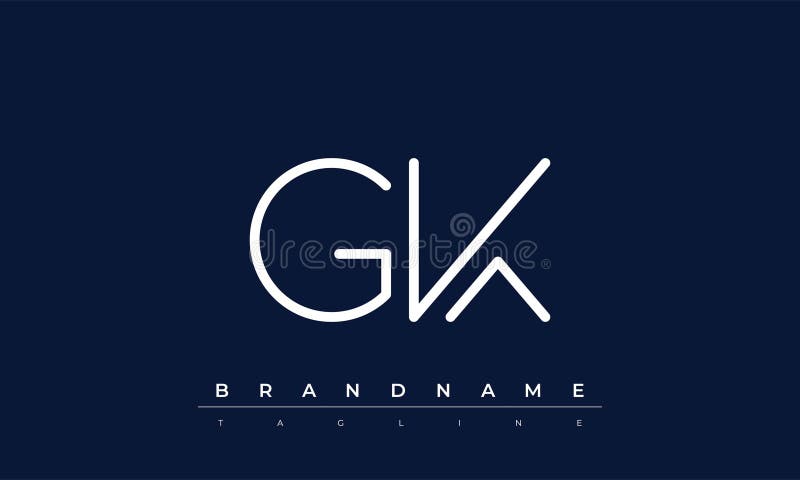 Creative GK Letter Initial Logo Vector Image Stock Vector ...