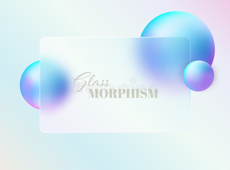 Creative Glass Morphism Illustration Design with Transparent Frame and ...