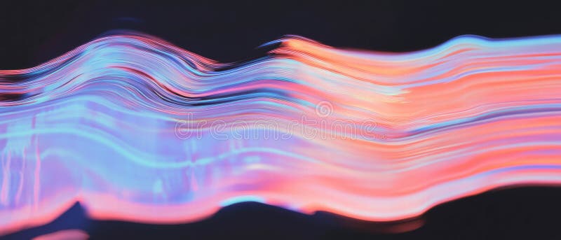 Creative Glitch Effect with Horizontal Stripes and Vibrant Color ...