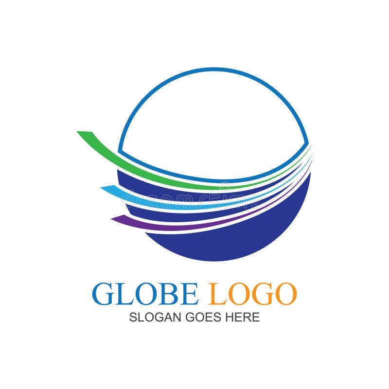 Creative Globe Logo and Icon Illustration Design Template Stock Vector ...
