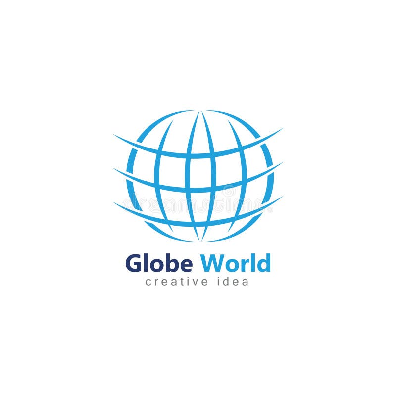 Creative Globe Logo Icon Template. Stock Vector - Illustration of ...