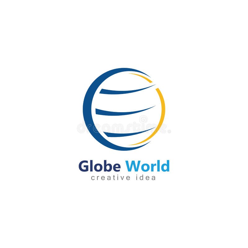 Creative Globe Logo Icon Template. Stock Vector - Illustration of ...