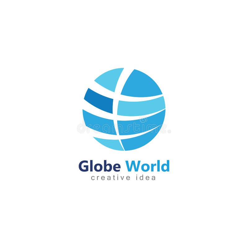 Creative Globe Logo Icon Template. Stock Vector - Illustration of ...