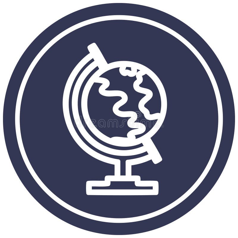 A Creative Globe Map Circular Icon Stock Vector - Illustration of icon ...