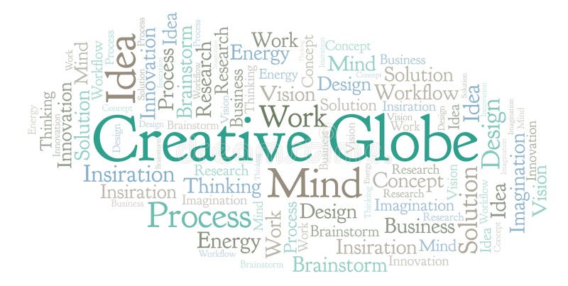 Creative Globe Word Cloud, Made with Text only. Stock Illustration ...
