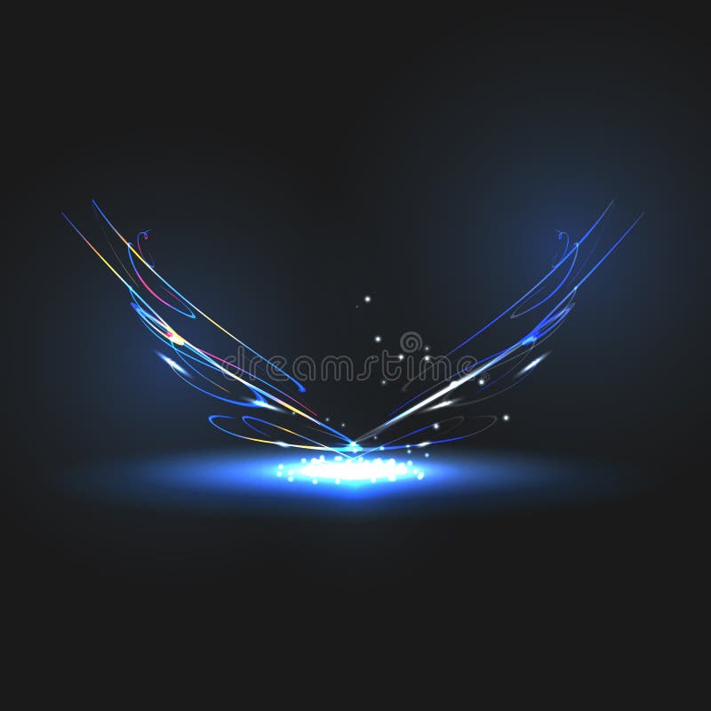 Creative Glow Effect Concept on Black Background. Vector Abstract Form ...