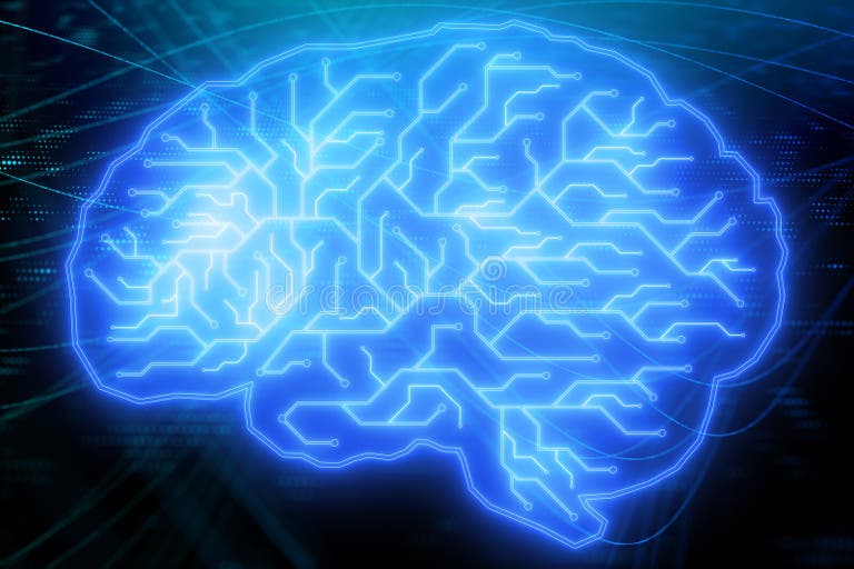 Brain Blue Glowing Neon Stock Illustrations – 4,191 Brain Blue Glowing ...