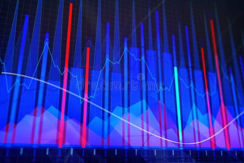 Creative Blue Forex Wallpaper Stock Illustration - Illustration of ...