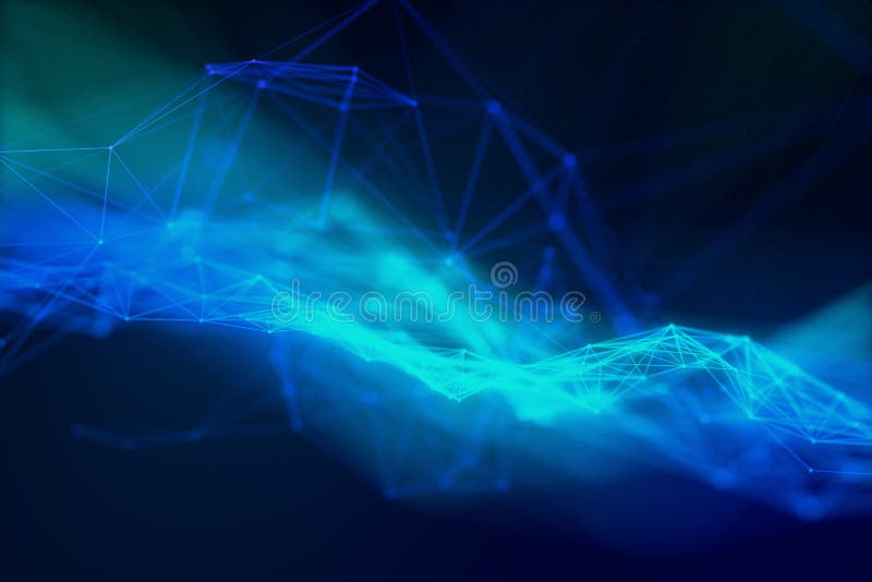 Creative Glowing Polygonal Texture. Line and Future Concept. 3D ...