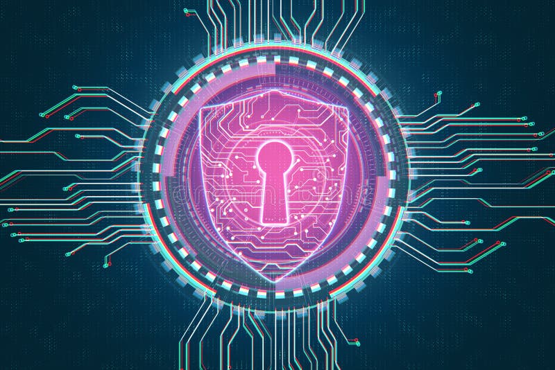 Creative Glowing Digital Antivirus Texture Stock Illustration ...