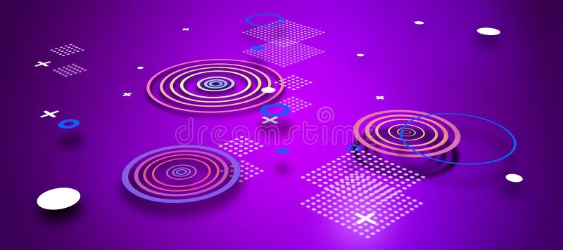 Creative Glowing Digital Purple Background with Tech Elements ...