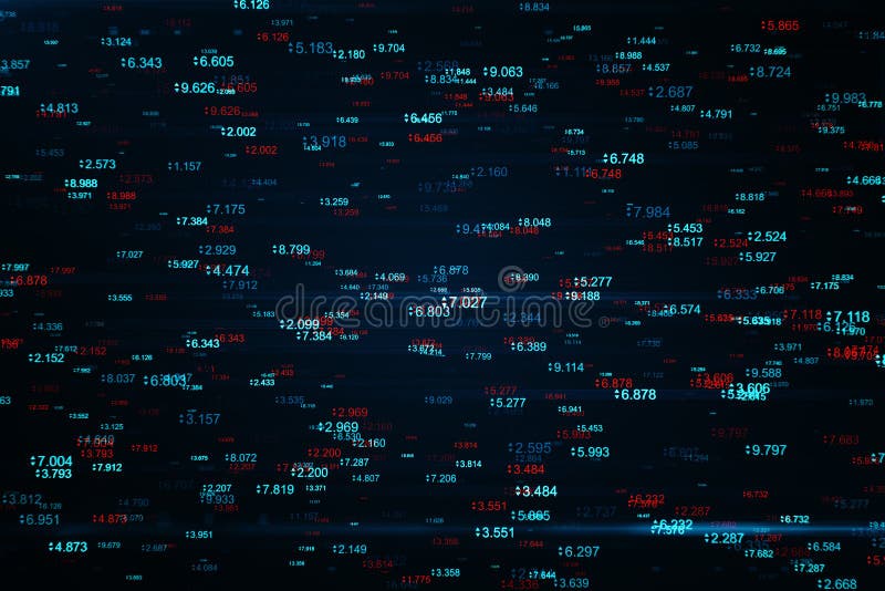 Creative Glowing Digits Background Stock Illustration - Illustration of ...