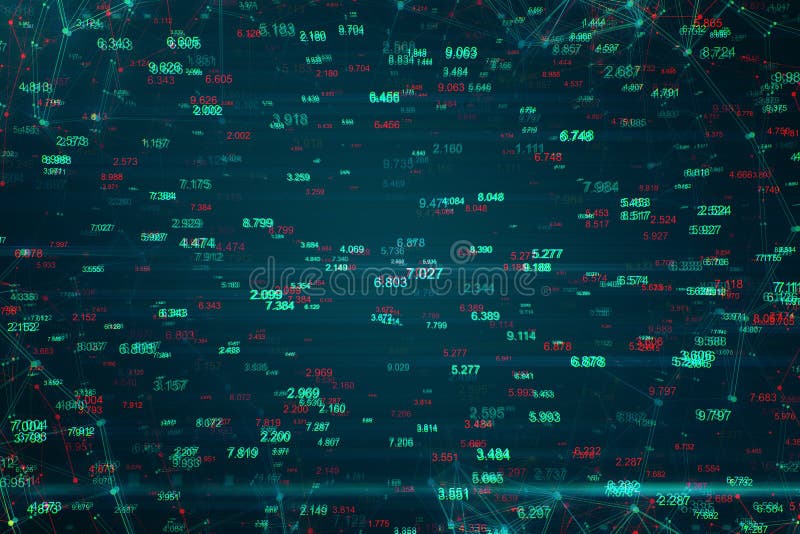 Creative Glowing Digits Background Stock Illustration - Illustration of ...