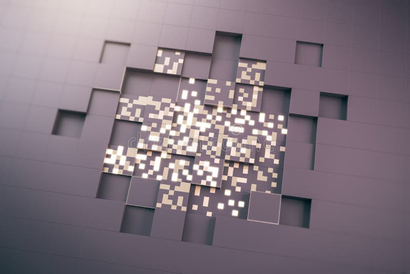 Creative Glowing Gray Square Background. Technology and Design Concept ...